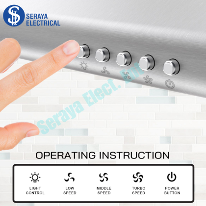 Firenzzi 3ft Slim Cooker Hood (2 Color) FH902XP (Black / Stainless Steel)